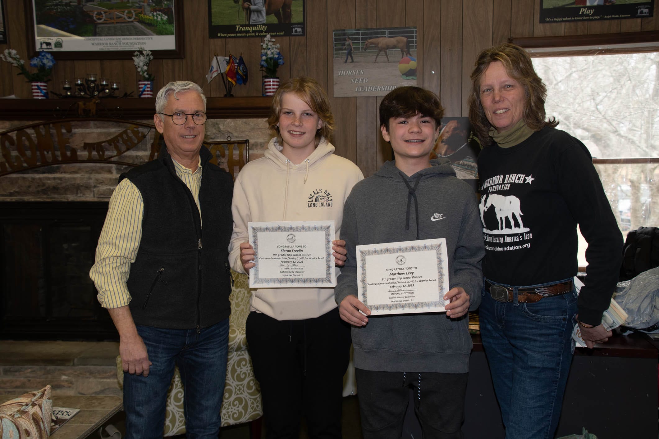 Two Young Men Honored For Raising Funds For Warrior Ranch Foundation ...